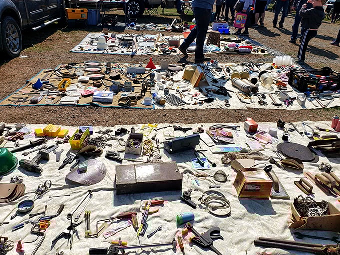 Organized chaos or chaotic organization? This spread of knick-knacks is a real-life "I Spy" game for grown-ups.