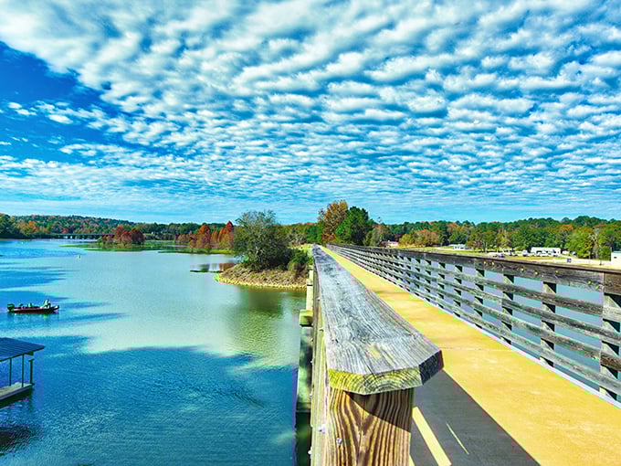 Who needs a postcard when you've got this? Eufaula's lake is so serene, it makes you want to trade your smartphone for a fishing rod.