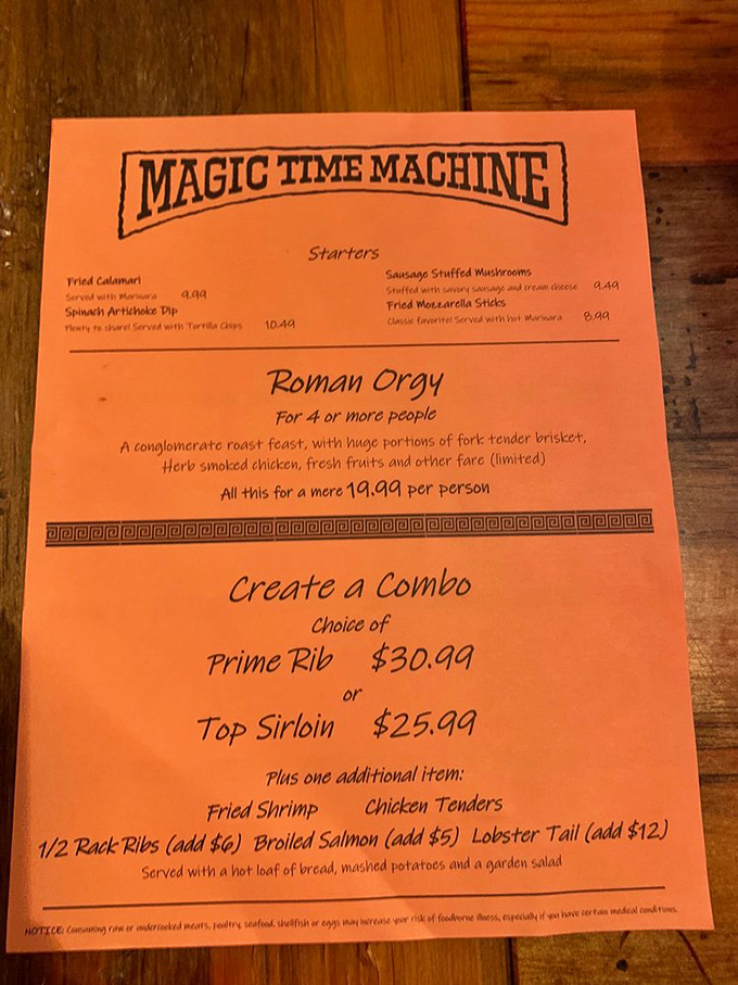 Hungry for an adventure? The menu offers a "Roman Orgy" that's more about feasting than debauchery. Caesar would approve!