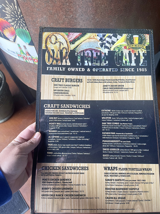 Decisions, decisions! This menu is like a treasure map for your taste buds, with each item promising its own delicious adventure.