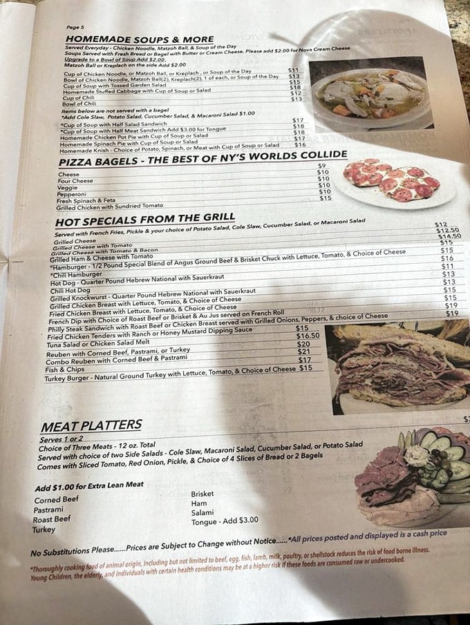 Decisions, decisions! This menu is like a greatest hits album of deli classics. Your taste buds are in for a wild ride.