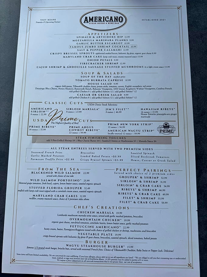 Decisions, decisions! This menu is a carnivore's dream and a vegetarian's temptation. Good luck choosing just one dish!