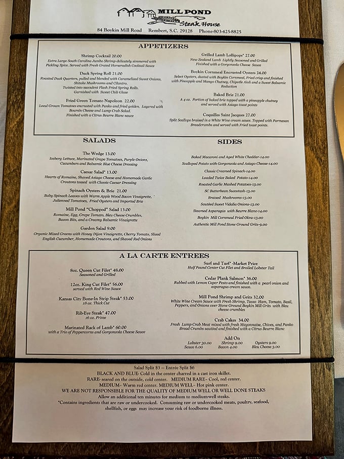 Behold, the menu of dreams! From juicy steaks to seafood delights, it's a culinary choose-your-own-adventure that'll make your taste buds dance with anticipation.