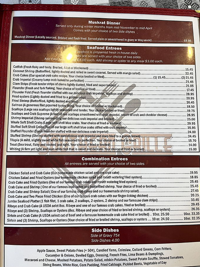 Decisions, decisions! Southern Grille's menu is a culinary choose-your-own-adventure, featuring everything from muskrat to mouthwatering seafood. Bring your appetite and sense of adventure!