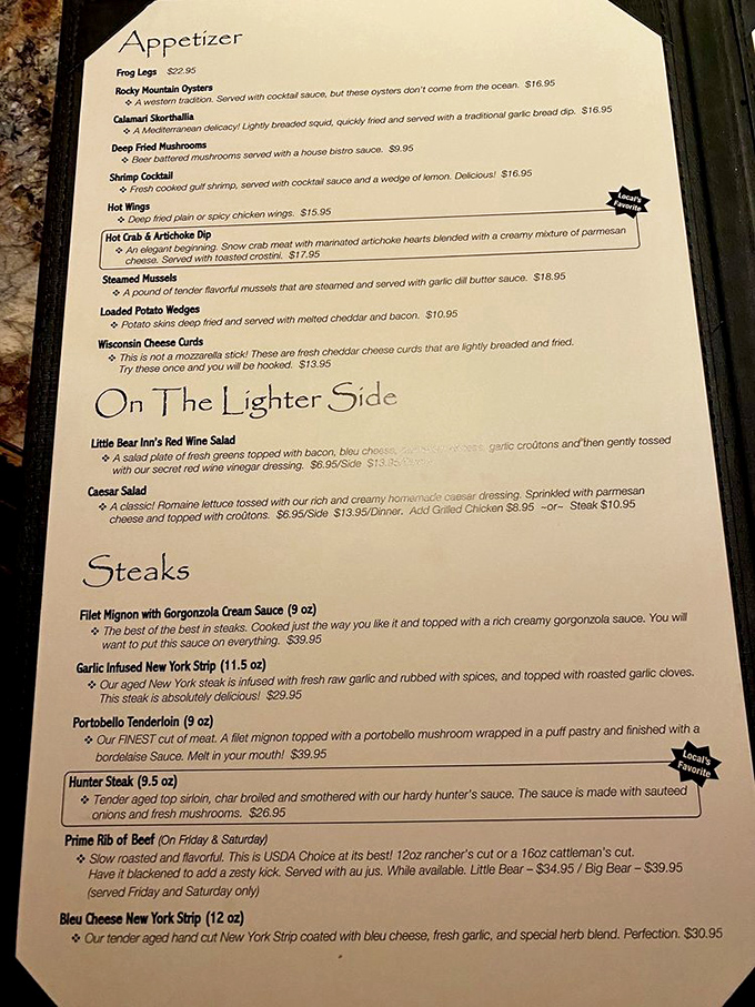 Decisions, decisions! This menu is a carnivore's dream and a vegetarian's... well, let's just say they might want to grab a salad.