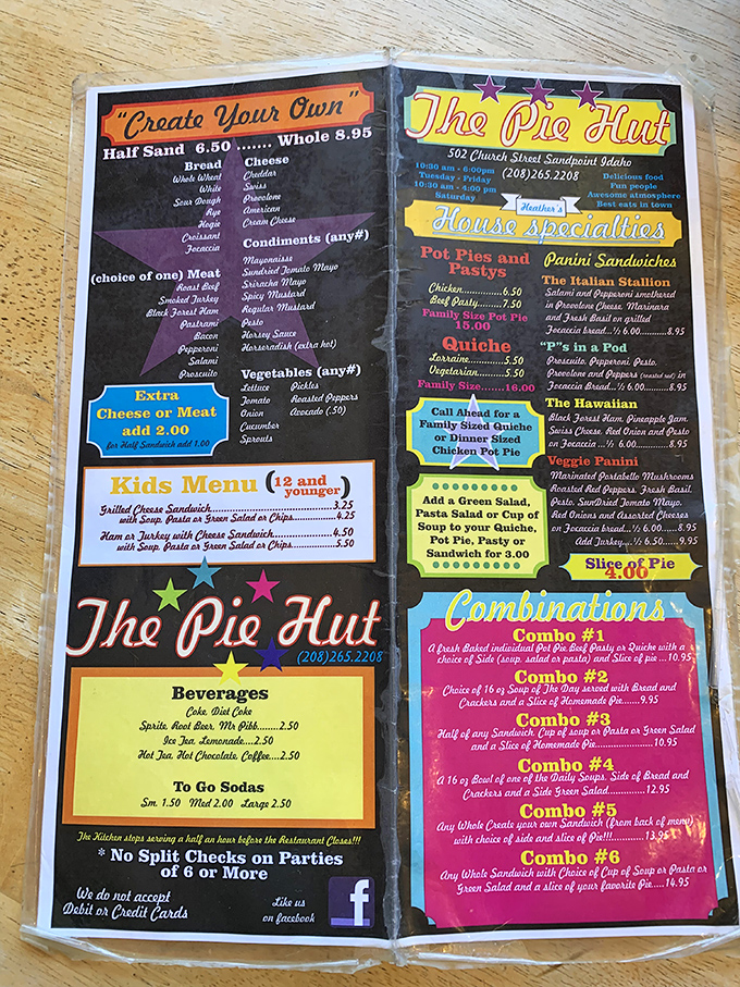 Decisions, decisions! This menu is like a treasure map for your taste buds. X marks the spot for deliciousness.