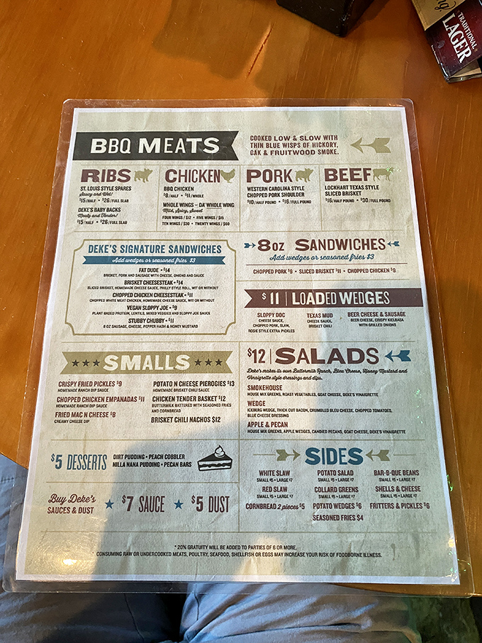 A menu that reads like a love letter to meat lovers. Choosing just one item? That's the real challenge here, folks.