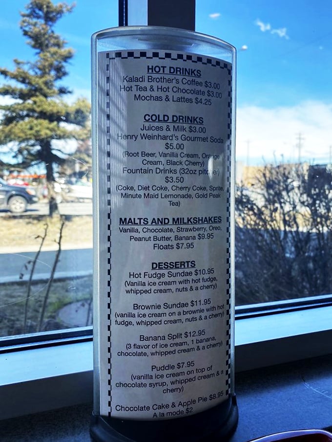 Decisions, decisions! This menu is like a greatest hits album of comfort food classics. Pro tip: Everything pairs well with a milkshake.