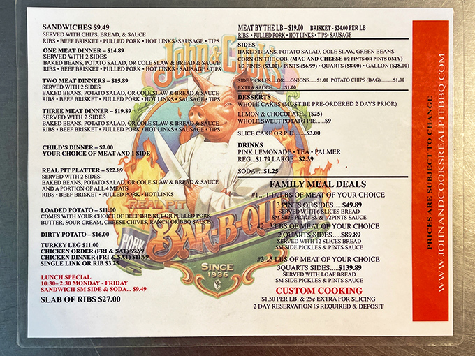 Decisions, decisions! This menu is like a roadmap to flavor town. Better bring your appetite and your reading glasses!