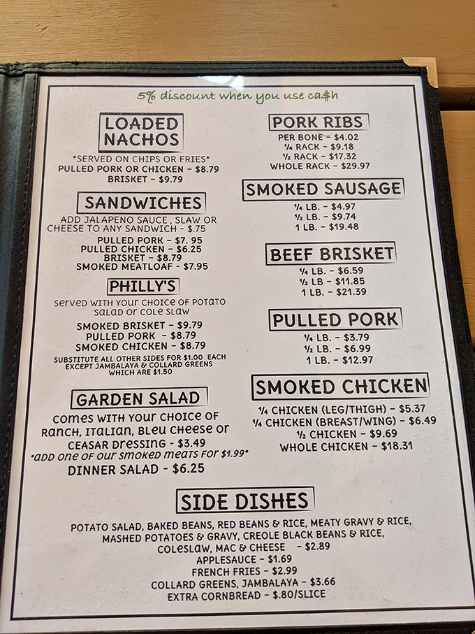 Decisions, decisions! Pat's menu is a carnivore's dream come true. Pro tip: Bring your appetite and elastic waistbands.