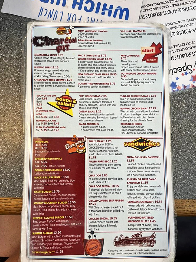 Decisions, decisions! This menu is like a greatest hits album of comfort food classics. Warning: May cause spontaneous stomach growling.