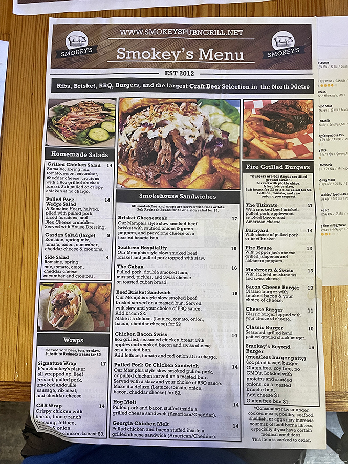 A menu that reads like a love letter to meat lovers. Warning: May cause spontaneous mouth-watering and sudden cravings.