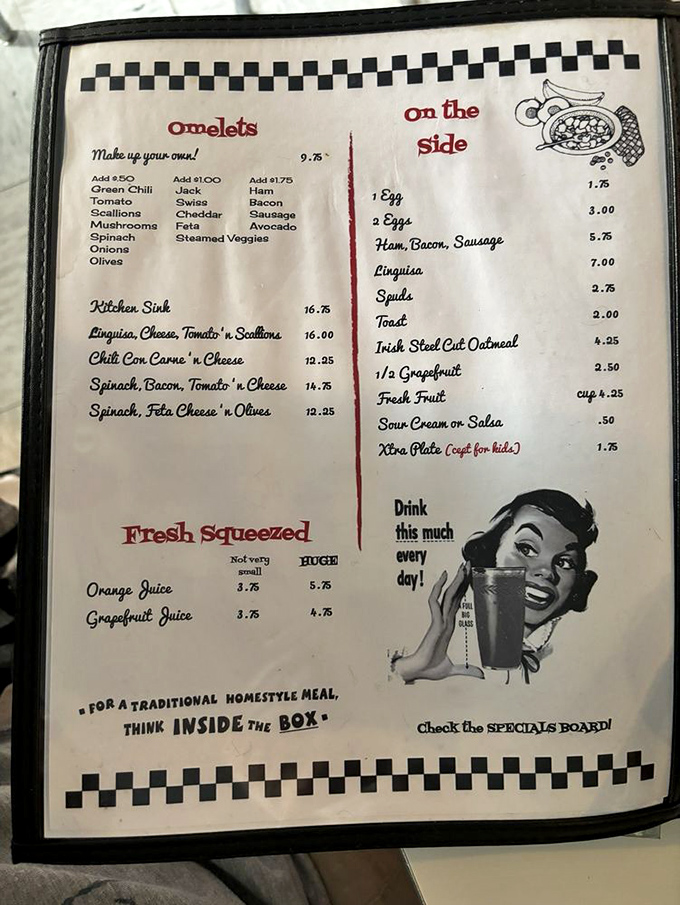 Behold, the sacred text of breakfast! This menu is a choose-your-own-adventure novel where every ending is delicious.