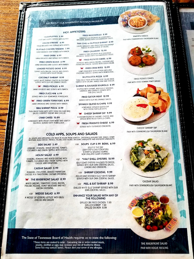 Decisions, decisions! This menu is a siren song of seafood delights that would tempt even the most landlocked sailor.