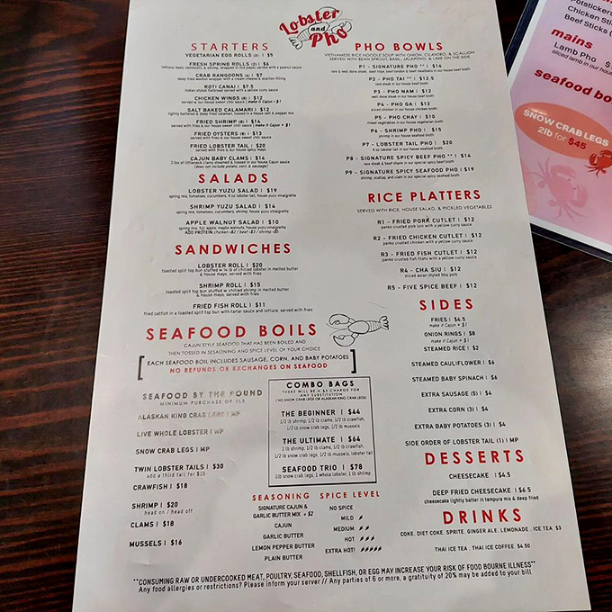 Decisions, decisions! This menu is like a treasure map for your taste buds. X marks the spot for deliciousness, no matter where you land.
