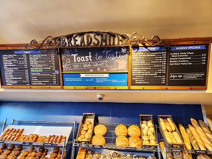 "A Toast to Taste" indeed! This menu board is like a roadmap to flavor town, with enough options to make a bread enthusiast weep with joy.