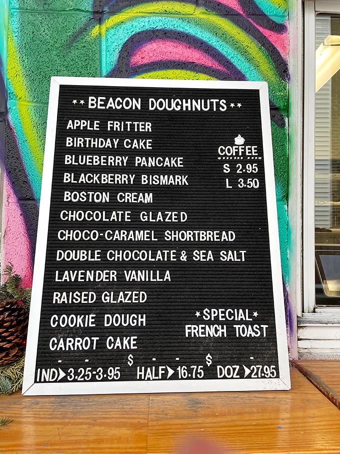 Decisions, decisions! This menu board is like a greatest hits album for your taste buds. Pro tip: "one of each" is a valid order.