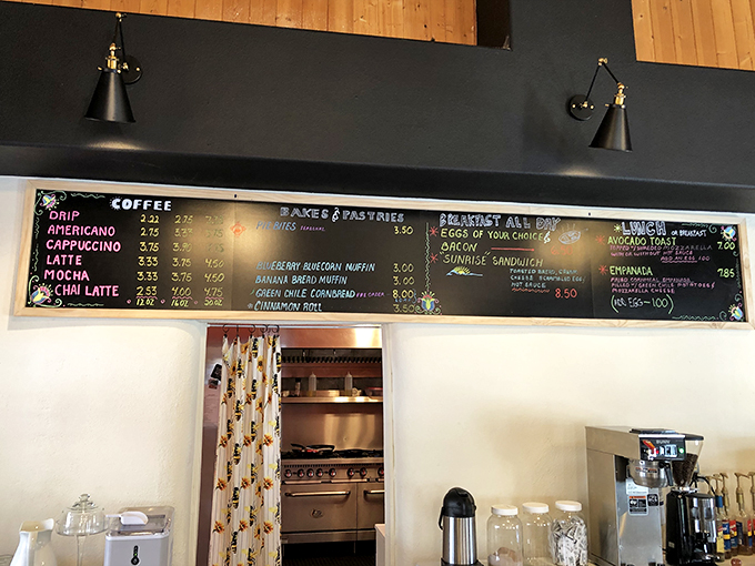Decisions, decisions! The menu board is a treasure map of deliciousness, guiding you to your next sugar-coated adventure.