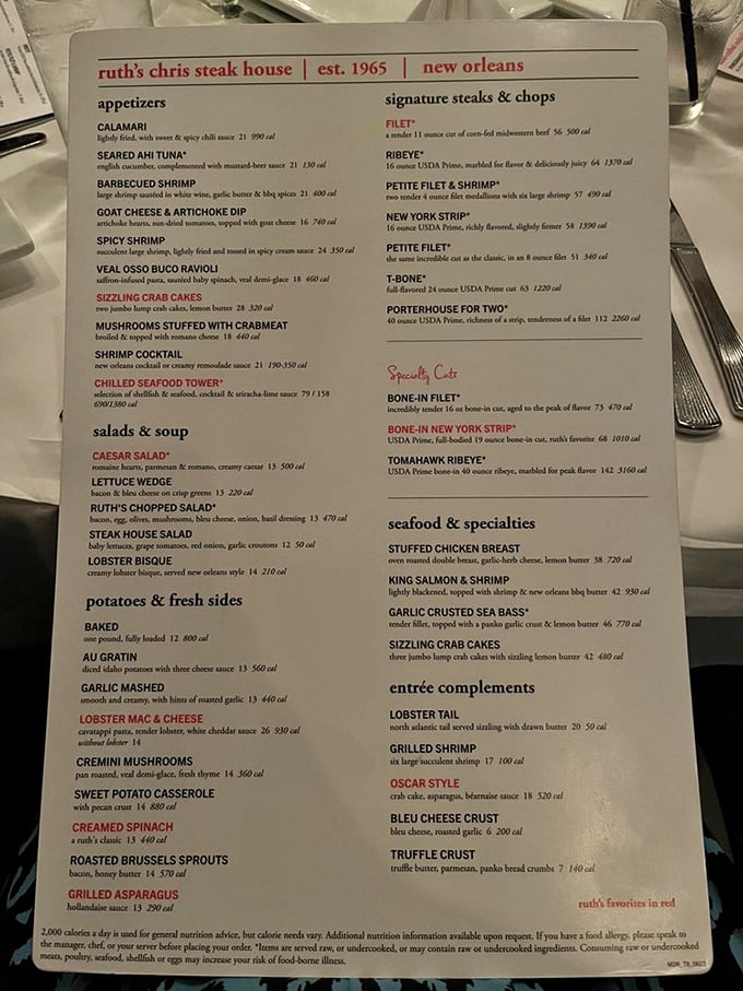 Decisions, decisions! This menu is a treasure map where X marks the spot for every food lover's dream.