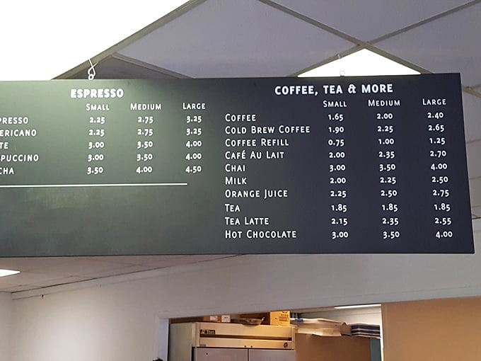 Decisions, decisions! This menu board is like a choose-your-own-adventure book, but every ending is deliciously caffeinated.