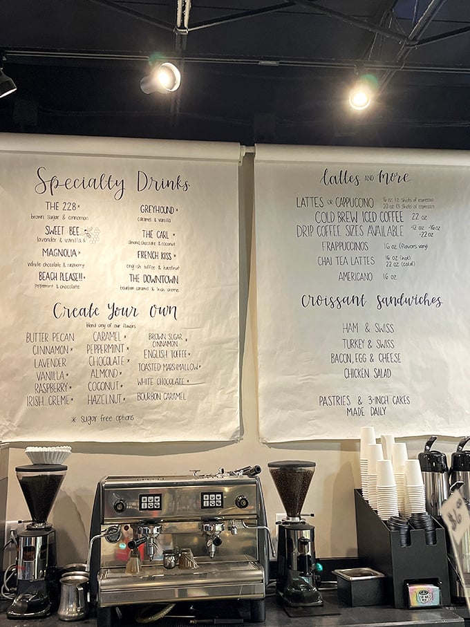 Decisions, decisions! This menu board is like a treasure map for your taste buds. X marks the spot for deliciousness.