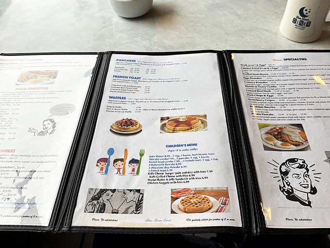 Decisions, decisions! This menu is like a greatest hits album of comfort food classics. Warning: May cause spontaneous hunger pangs.