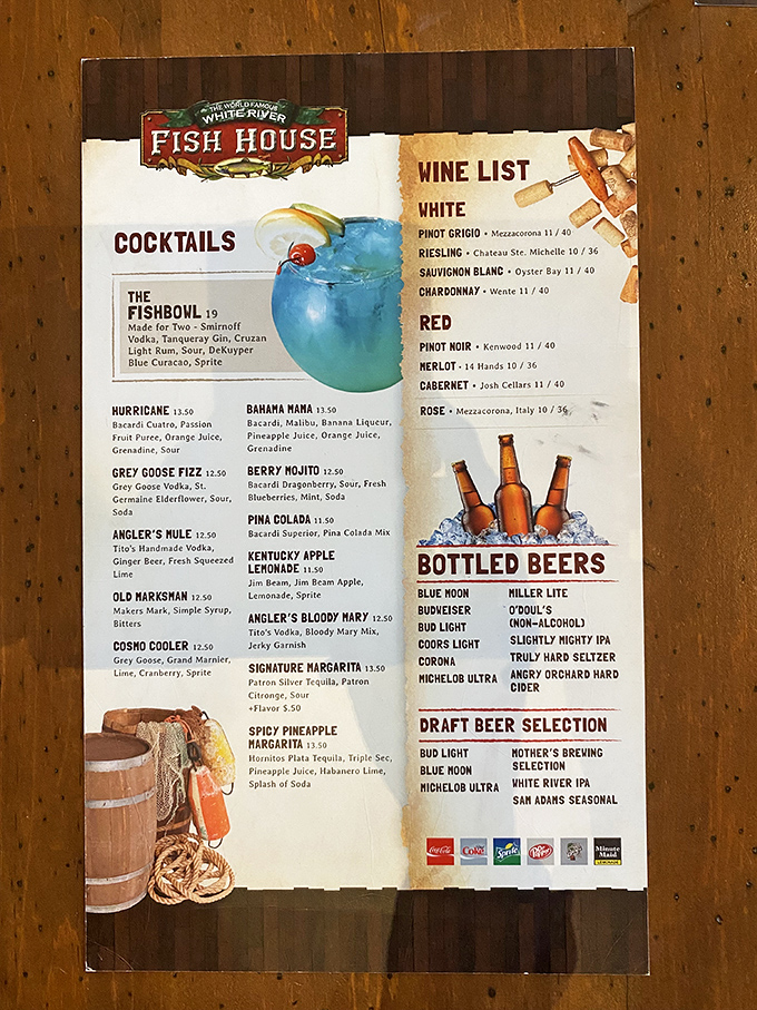 Decisions, decisions! This menu is a treasure map of oceanic delights. Pro tip: bring your reading glasses and an empty stomach.