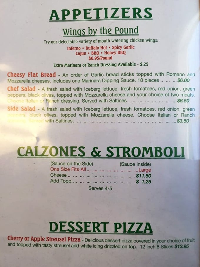 This menu isn't War and Peace, but it's a greatest hits album of pizza parlor classics that'll make your taste buds do the cha-cha.