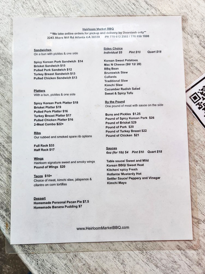 Decisions, decisions! This menu is like a treasure map for your taste buds. X marks the spot for flavor gold.