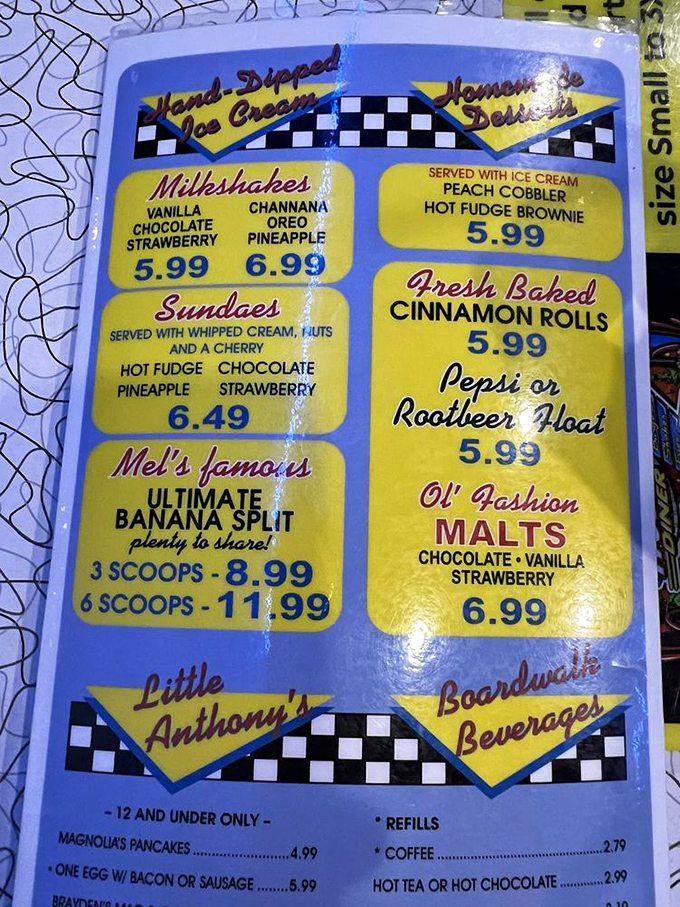 Decisions, decisions! This menu is like a greatest hits album of comfort food classics. Warning: May cause spontaneous sock-hopping.