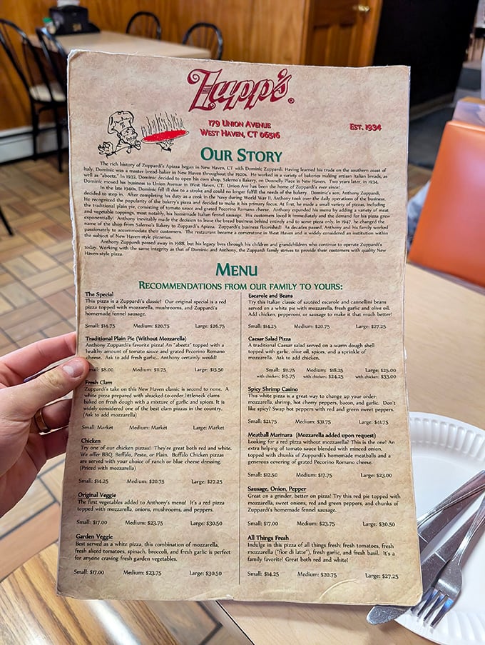 A menu that reads like a love letter to pizza! Zuppardi's offerings promise a mouthwatering journey through Italian-American culinary history.