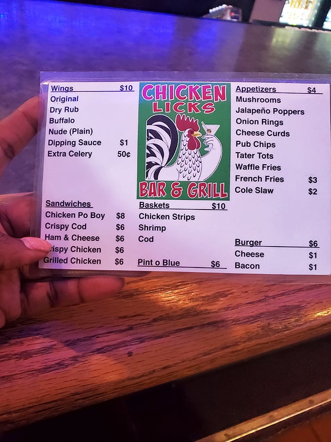Behold, the menu of dreams! Simple, straightforward, and packed with more flavor than a 70s disco.