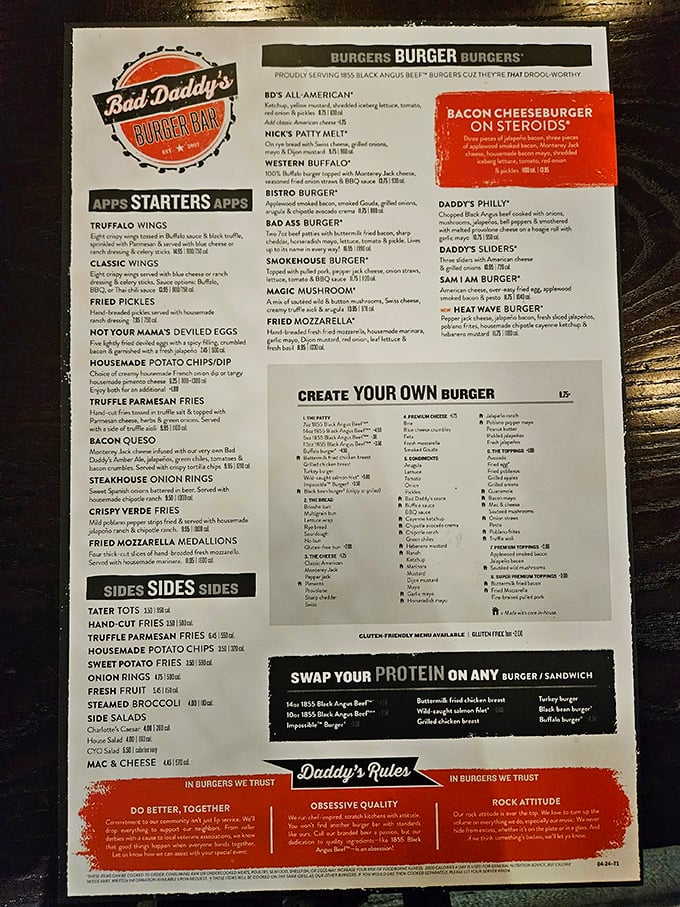 Decisions, decisions! This menu is a choose-your-own-adventure novel for your taste buds. Warning: May cause spontaneous drooling and inability to choose just one item.