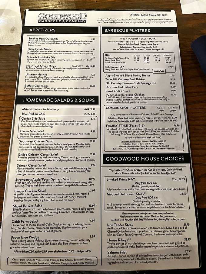 Decisions, decisions! This menu is a roadmap to flavor town. Pro tip: Bring your reading glasses and an empty stomach.