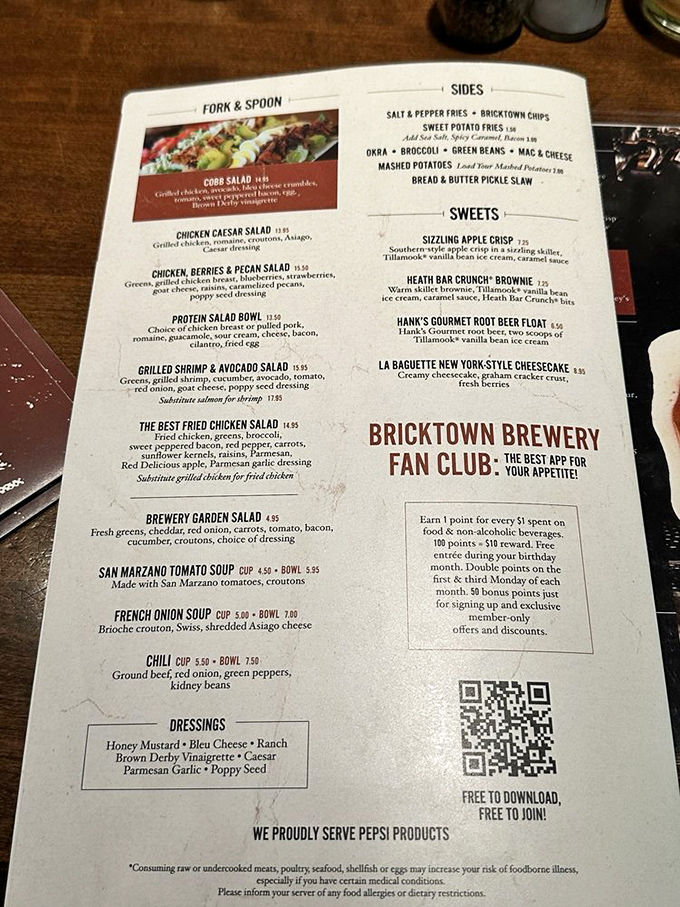 The menu reveals treasures beyond those famous sweet potato fries. Each item promises a delicious detour from your regular dining routine.