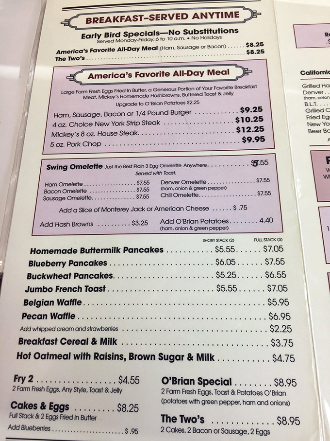 Decisions, decisions! Mickey's menu is a treasure map of classic American fare, where every choice leads to delicious adventure.