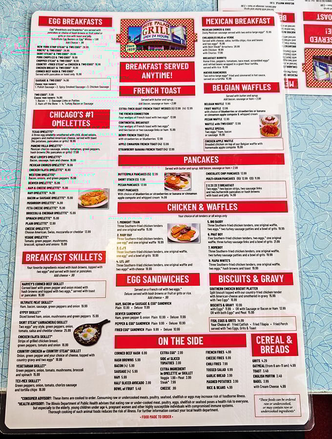 This menu isn't just extensive, it's practically a novel with a happy ending on every page. Decision paralysis never tasted so good!