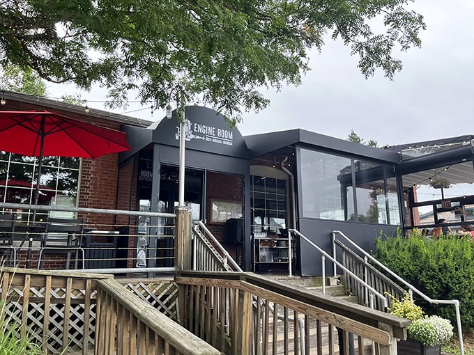 The Engine Room: Where culinary dreams are fueled and foodie fantasies take flight. I'll have what that red umbrella's having!