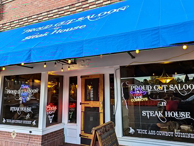 Proud Cut Saloon: Where the steaks are as legendary as the cowboys who once roamed these parts. Saddle up for some serious flavor!