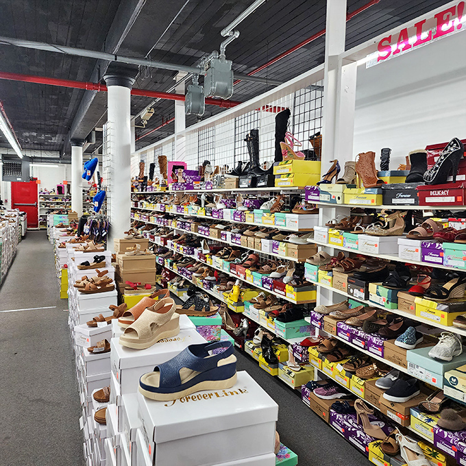 If Cinderella were a bargain hunter, this would be her happy place. From stilettos to sneakers, there's a sole mate for everyone.