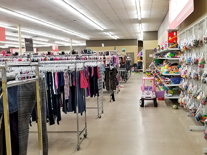 Toys, toys everywhere, but not a price tag to make you shrink! From plush pals to plastic playthings, this aisle is a nostalgic trip down memory lane.