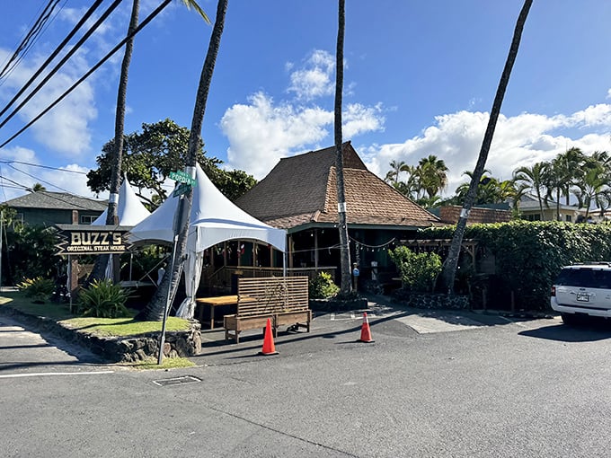 Buzz's Original Steak House: Part tiki bar, part steakhouse, all charm! This Kailua institution serves up slices of Hawaii's culinary history with every juicy bite.