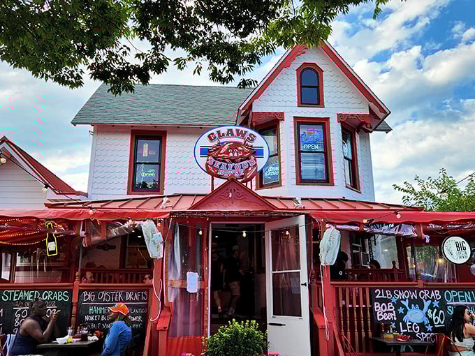 Claws Seafood House: This Victorian beauty is serving up seafood so fresh, you'll swear it just swam up to your plate. Bring your appetite and leave your fancy pants at home!