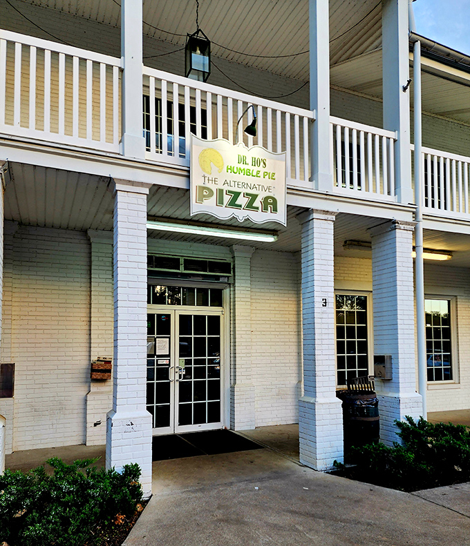 Dr. Ho's colonial-style building suggests history, but their pizza writes a delicious new chapter with every bite.
