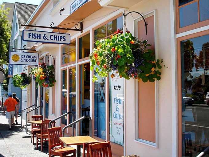 Fish & Chips in Sausalito: Where simplicity meets seafood perfection. It's like a beach vacation for your mouth!