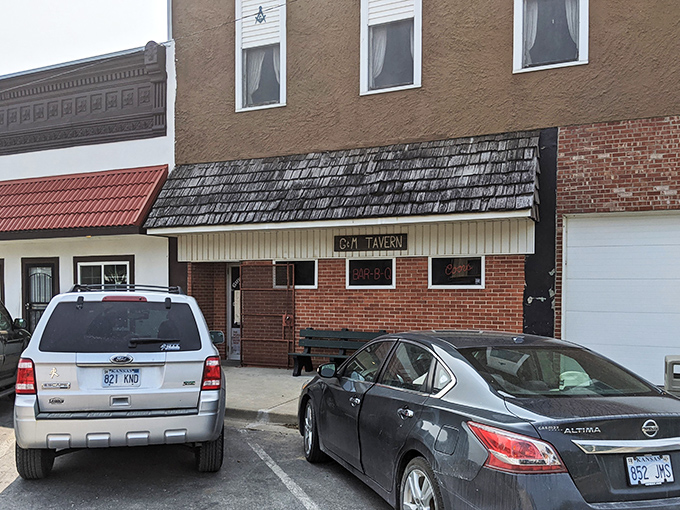 Guy & Mae's Tavern: Where the neon's bright and the BBQ's smokin'! Small town, big flavors.