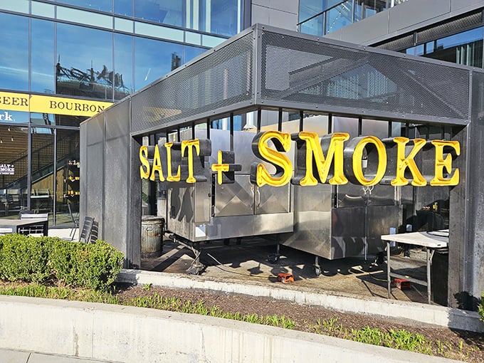 Salt + Smoke: "Sleek, chic, and oh-so-unique! This BBQ joint's seafood game is stronger than your grandpa's aftershave."