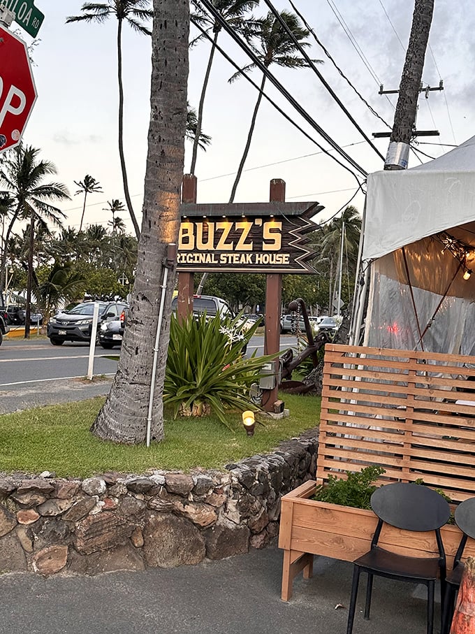 Step into Buzz's, where the decor is as eclectic as a retiree's Hawaiian shirt collection, but the steaks are seriously good business!