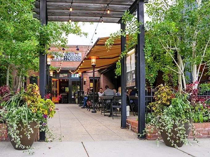 Strings of lights guide you to steak nirvana. It's like your taste buds won the lottery, and the jackpot is deliciousness.