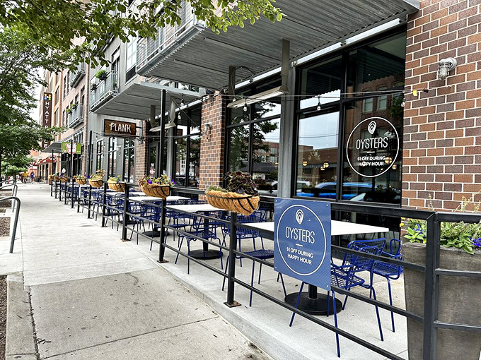 Ahoy, seafood lovers! Plank's outdoor seating is perfect for enjoying oceanic delights under Nebraska's big sky.